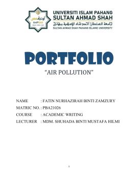 PORTFOLIO: Air Pollution - fateiyn123 Flip PDF | AnyFlip