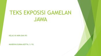 Teks Eksposisi Gamelan Jawa - manekhasukma Flip PDF | AnyFlip