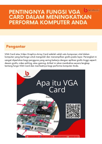 Pentingnya Fungsi VGA Card dalam meningkatkan performa komputer anda ...
