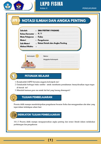 LKPD 3 ANGKA PENTING DAN NOTASI ILMIAH - Miftahur rahmi Flip PDF | AnyFlip