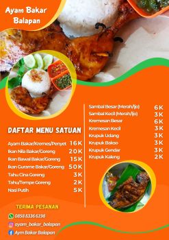 Daftar Menu Ayam Bakar Balapan - fajarnoviandri25 Flip PDF | AnyFlip