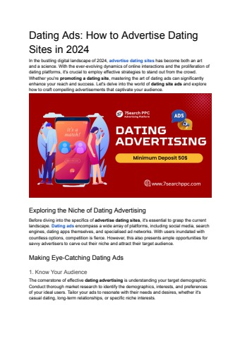 Dating Ads: How to Advertise Dating Sites in 2024 - Anto Nio Flip PDF ...