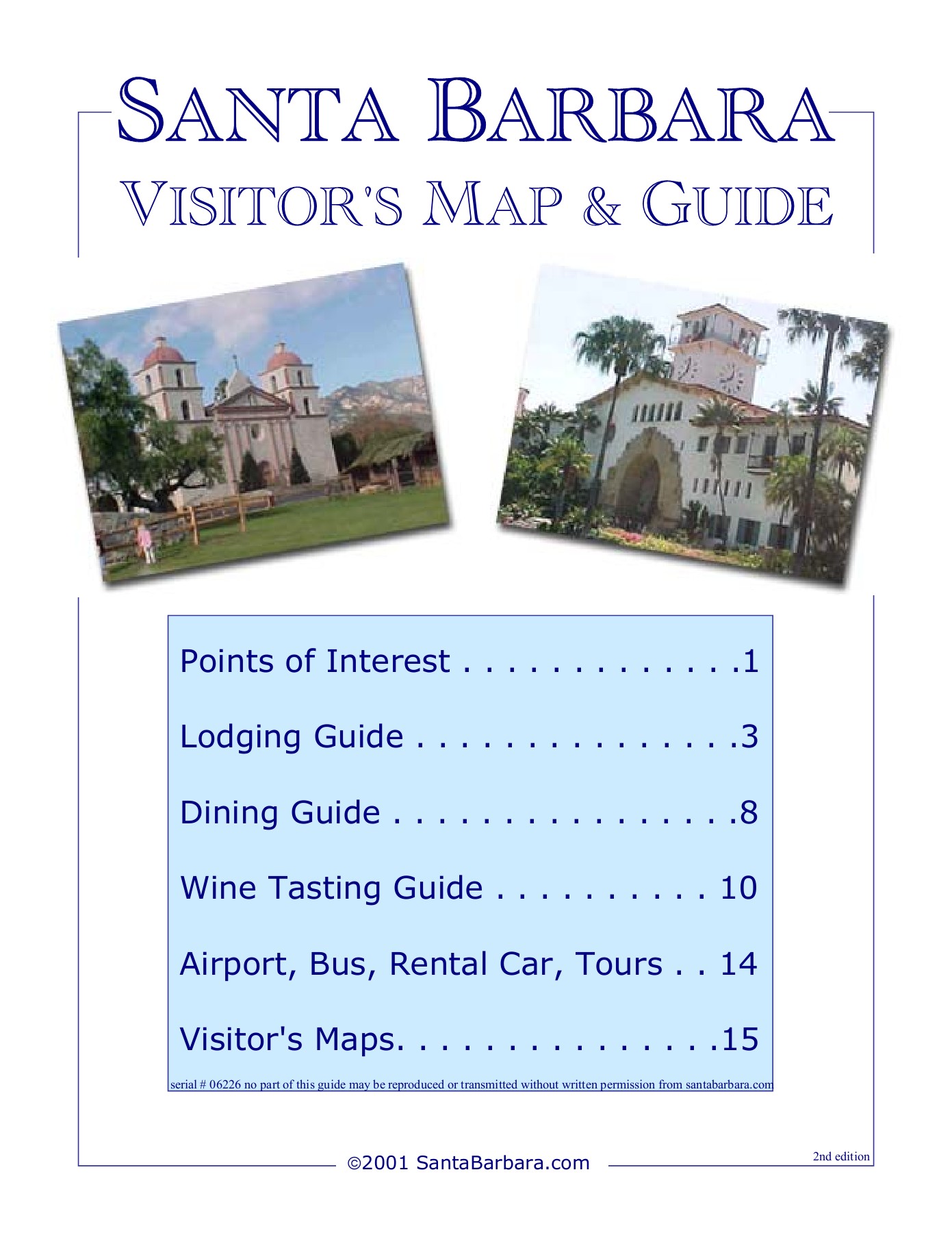 Santa Barbara Attractions Map