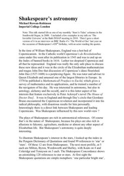 Shakespeare’s astronomy - Imperial College London - Guset User Flip PDF ...