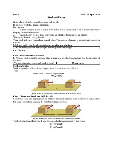 Physics 9 Unit 6 Lecture 2