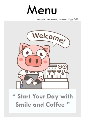 Piggy Café : Menu