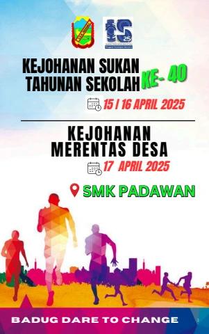 TERKINI BUKU PROGRAM SUKAN TAHUNAN SMK PADAWAN 2025 KALI KE 40