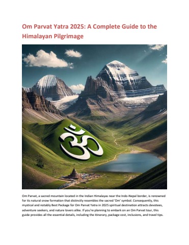? Om Parvat Tour Package 2025 ? - Epic Yatra Flip PDF | AnyFlip