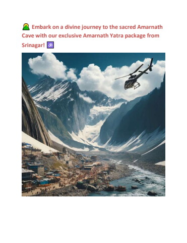 ? Embark on a divine journey to the sacred Amarnath Cave with our exclusive Amarnath Yatra ...