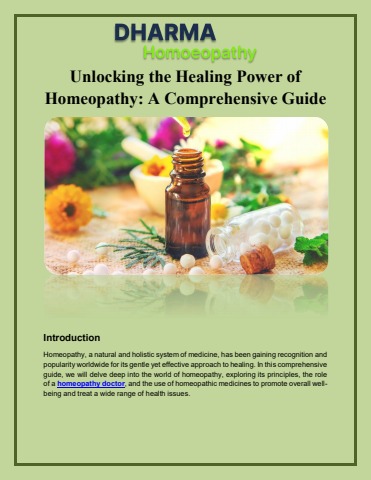 Unlocking the Healing Power of Homeopathy: A Comprehensive Guide ...