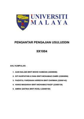 HADITH DAIF DAN KEHUJAHANNYA DALAM BIDANG AKIDAH - hanismaisarah0605 ...