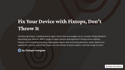 Fix Your Device with Fixtops, Don't Throw It - fixtopsivt Flip PDF ...