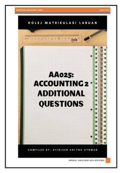 AA025: ADDITIONAL QUESTIONS - adlynaothman76 Flip PDF | AnyFlip