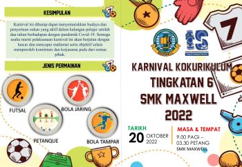 BUKU PROGRAM KARNIVAL KOKURIKULUM TINGKATAN ENAM SMK MAXWELL 2022 ...