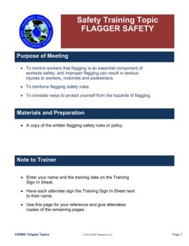 Safety Training Topic FLAGGER SAFETY - Guset User Flip PDF | AnyFlip