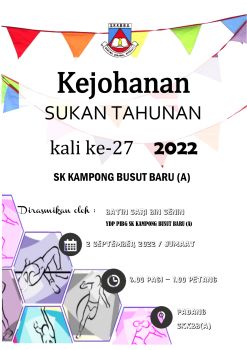 Buku Program Sukan Tahunan 2022 - bba9207 Flip PDF | AnyFlip