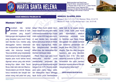 Warta Santa Helena Edisi 15 2024 - Paroki Curug Gereja St Helena Flip ...