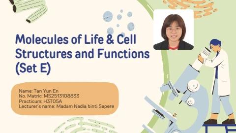 BIO FLIPBOOK - MOLECULES OF LIFE & CELL STRUCTURES AND FUNCTIONS