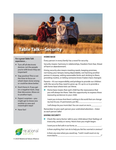 Security - Table Talk - Relationship Press Flip PDF | AnyFlip