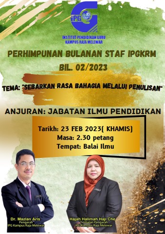 Buku program Perhimpunan Bulanan Staf IPGKRM BIL.2/2023 - 542-12 ...