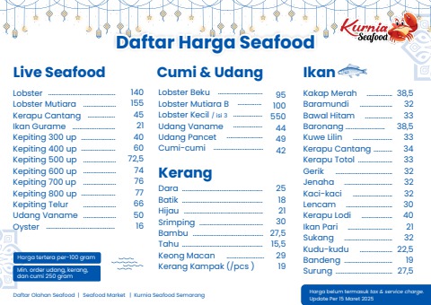 SEAFOOD PRICE 15 MARET 2025 - filekurniaseafoodsmg Flip PDF | AnyFlip