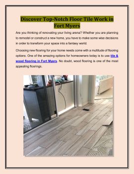 Discover Top-Notch Floor Tile Work in Fort Myers - Connections America ...