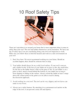 10 Roof Safety Tips - Tyler Roof Repair by TylerTxRoofingPro Flip PDF ...
