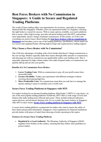 Secure Forex trading platform in Singapore with MT5