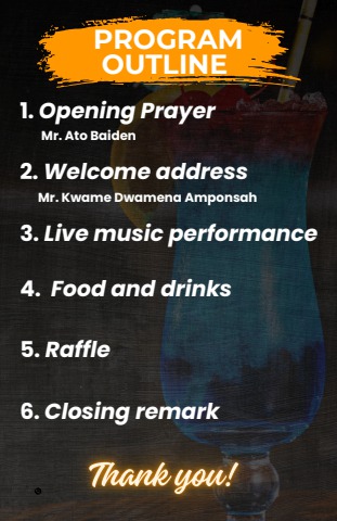 PROGRAM OUTLINE AND FOOD MENU (2) - Emmanuel Miezah Flip PDF | AnyFlip