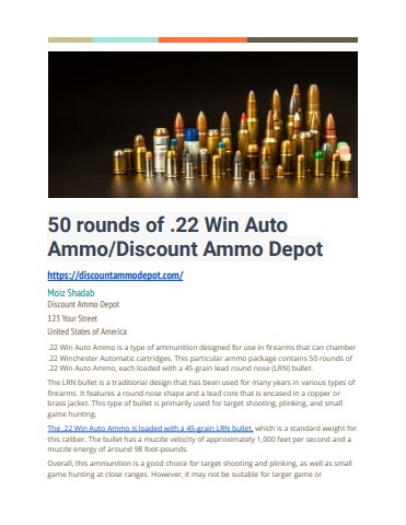 .22 Win Auto Ammo