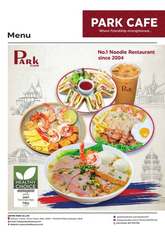 Park Cafe Menu - Rachana Leng Flip PDF | AnyFlip