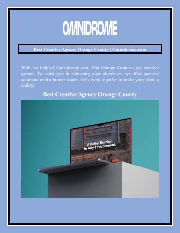 Best Creative Agency Orange County Omnidrome.com