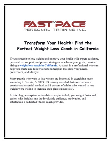 Transform Your Health Find the Perfect Weight Loss Coach in California ...