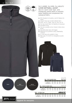 JB's ADULTS LAYER SOFTSHELL JACKET - 3LJ - Repro Graphics Flip PDF ...