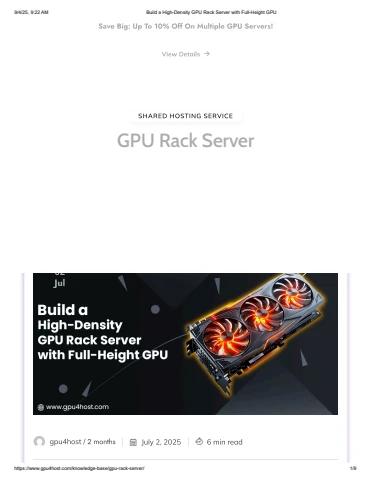 Build a High-Density GPU Rack Server with Full-Height GPU - GPU Host ...