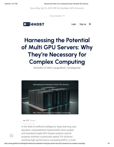 Elevate and Power Your Computing Power with Multi GPU Servers