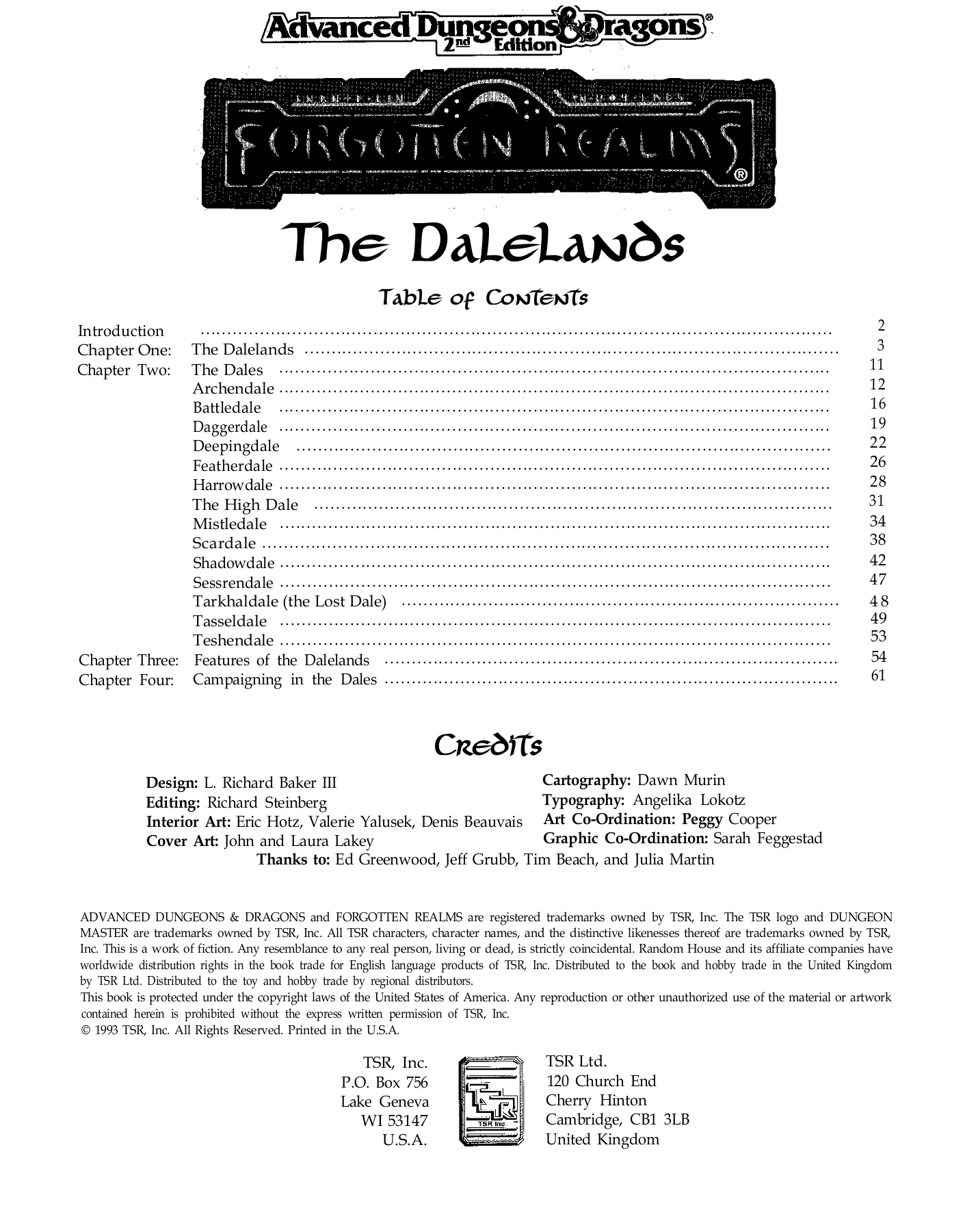 D&D Forgotten Realms - The Dalelands
