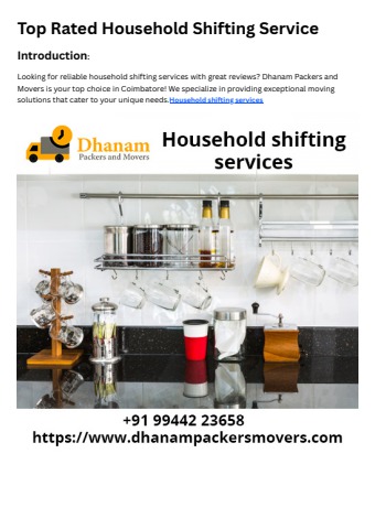 Household shifting services | House Shifting with good reviews