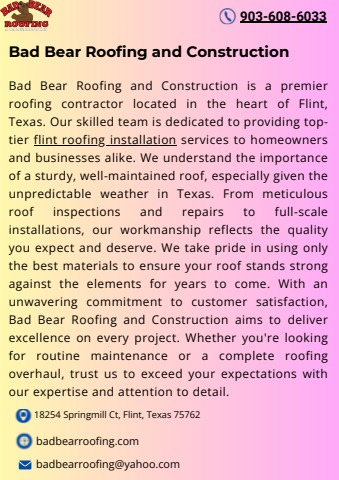Bad Bear Roofing and Construction
