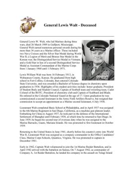 Official Biography: General Lewis Walt - Guset User Flip PDF | AnyFlip