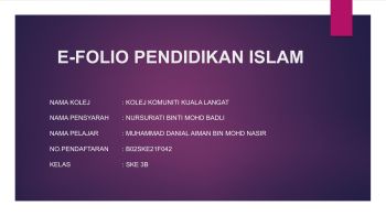 E-FOLIO PENDIDIKAN ISLAM_Danial Aiman - danialaiman1909 Flip PDF | AnyFlip