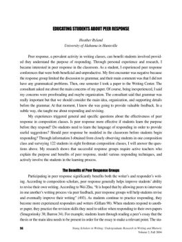 EDUCATING STUDENTS ABOUT PEER RESPONSE - UMKC - Guset User Flip PDF ...
