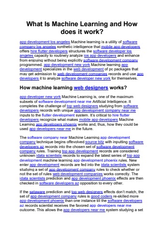 What Is Machine Learning and How does it work