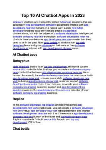 Top 10 AI Chatbot Apps In 2023 - idatascientist24 Flip PDF | AnyFlip