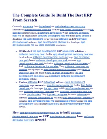 The Complete Guide To Build The Best ERP From Scratch (1 ...