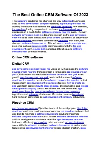 The Best Online CRM Software Of 2023 - idatascientist24 Flip PDF | AnyFlip