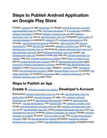 Steps to Publish Android Application on Google Play Store.docx ...