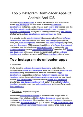 Top 5 Instagram Downloader Apps Of Android And iOS