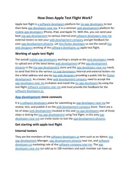 How Does Apple Test Flight Work? - idatascientist24 Flip PDF | AnyFlip