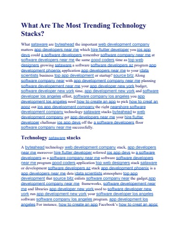 What Are The Most Trending Technology Stacks?